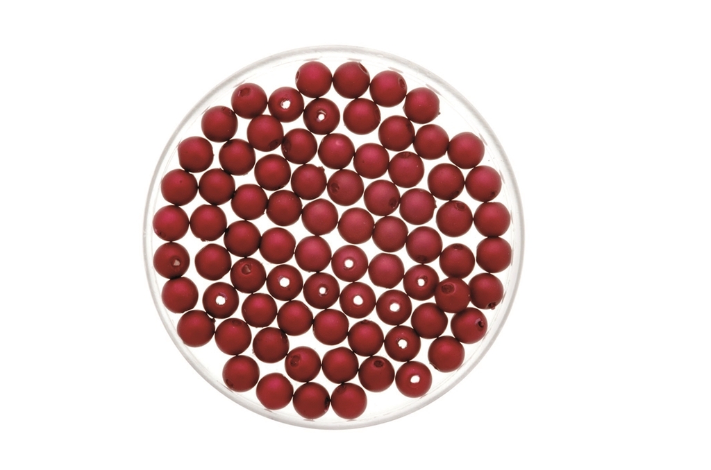 Perles aspect mat 4 mm - 90 pièces - coloris rouge - PERLES/PERLES ...
