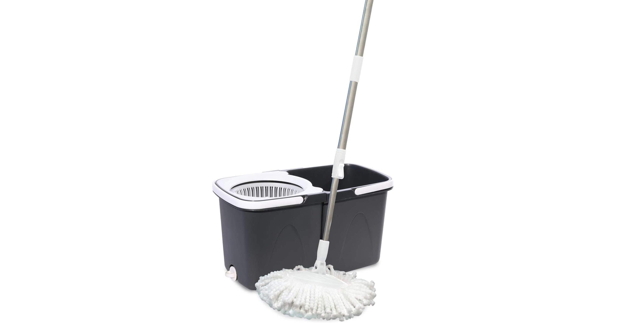 Balai Mop 360 avec Seau Essoreur 8L et 1 Tête Microfibre
