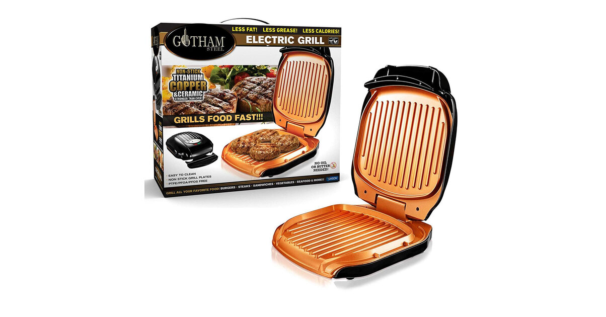 GOTHAM GRILL - Grill Electrique avec revêtement Céramique Titane