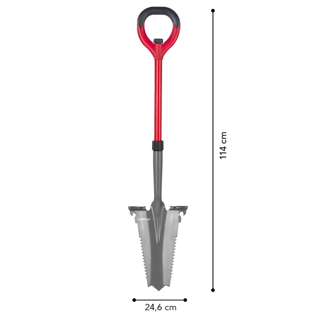 Garvida Pelle Bêche à Transplanter avec Lame Acier Dentelées en V