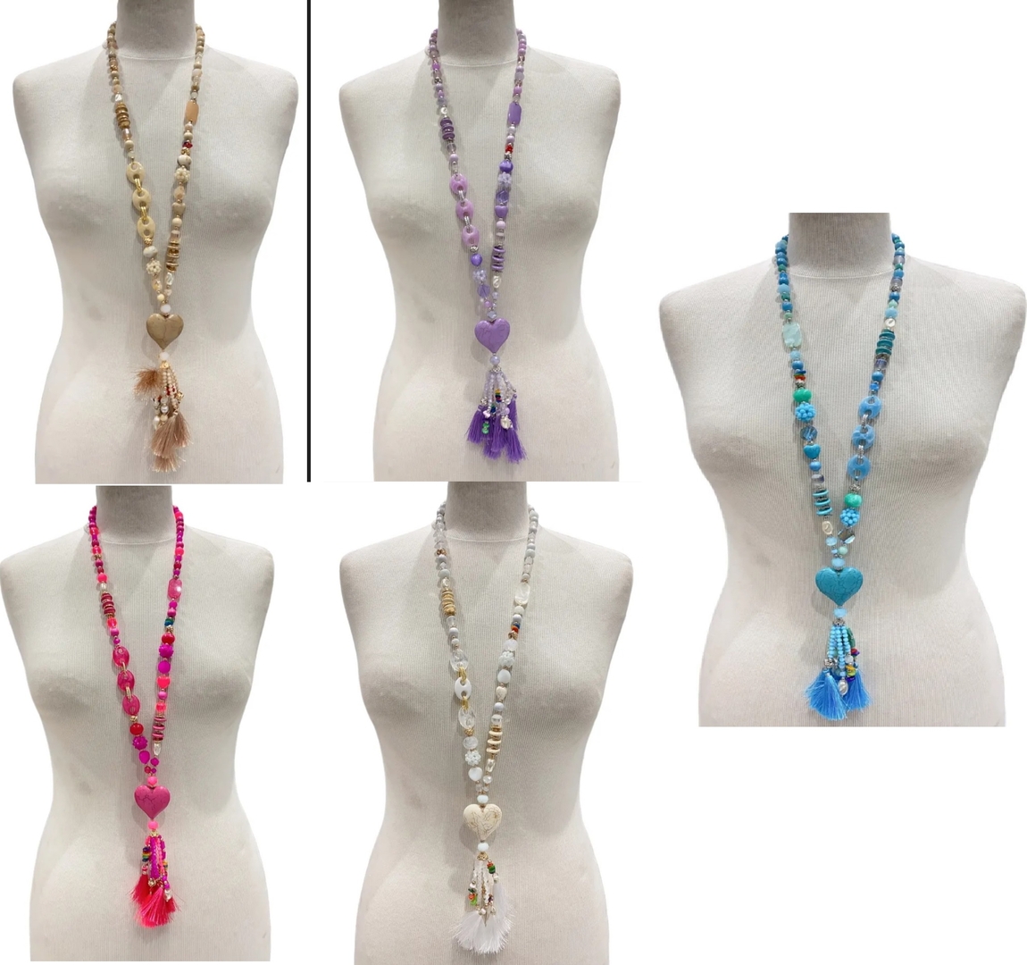 Le sautoir "coeur" marbré - Les sautoirs - ladyandmummyshop