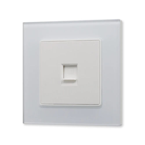 Prise murale Encastrée RJ45 Façade avant en Verre trempé - Matériel ...