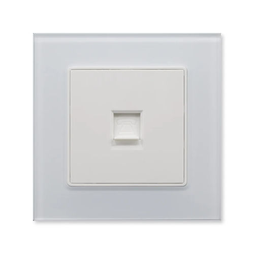 Prise murale Encastrée RJ11 (téléphone) Façade avant en Verre trempé ...