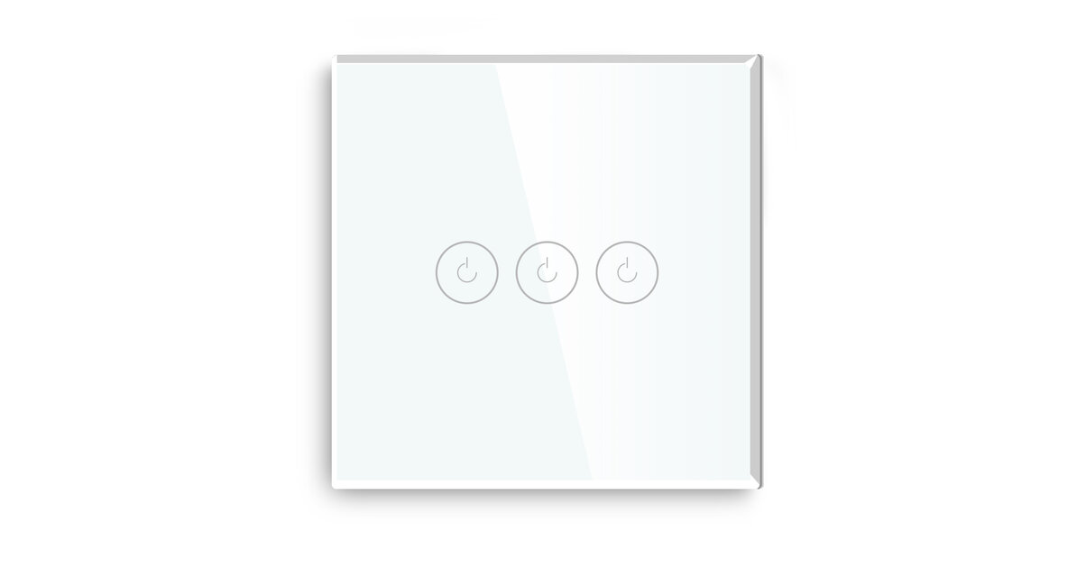 Interrupteur Triple Allumage Connecté Wi-Fi Façade en verre Trempé ...