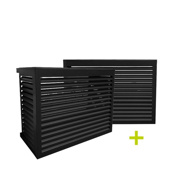 Cache climatiseur Alu Gris noir avec face arrière - Caches clim ... Cache climatiseur Alu Gris noir avec face arrière - Caches clim ...