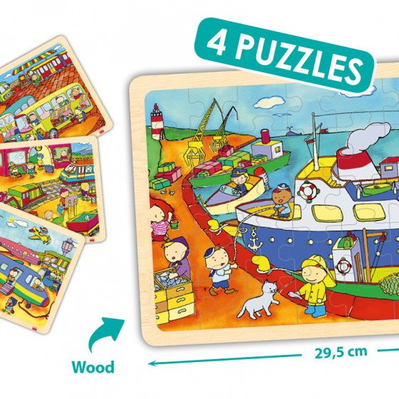 SET PUZZLES LES TRANSPORTS (4 unités) - JEUX ÉDUCATIFS/AKROS JEUX ...