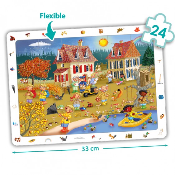 Set de 4 puzzles d'observation: les 4 saisons - JEUX ÉDUCATIFS/AKROS ...