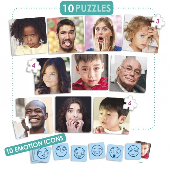 puzzles les 10 émotions - JEUX ÉDUCATIFS/AKROS JEUX EDUCATIFS - placard ...
