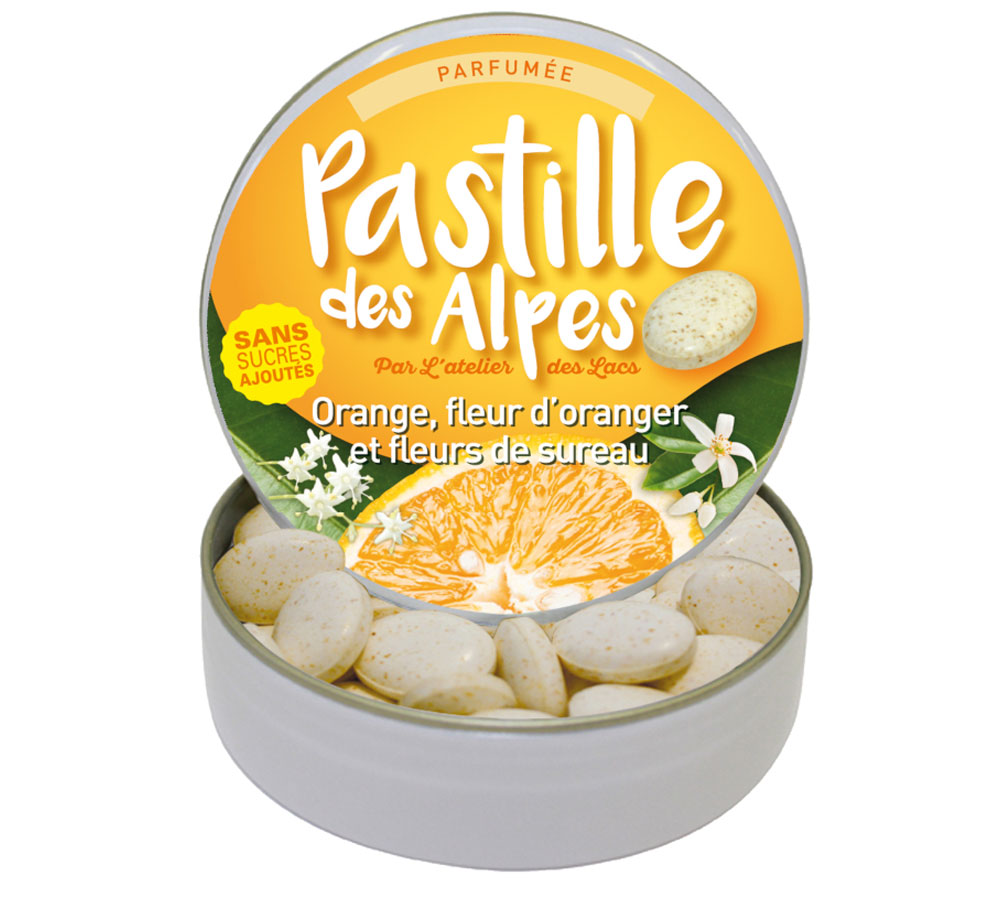 Pastille des Alpes à l'orange aux fleurs de sureau | L'Atelier des Lacs ...