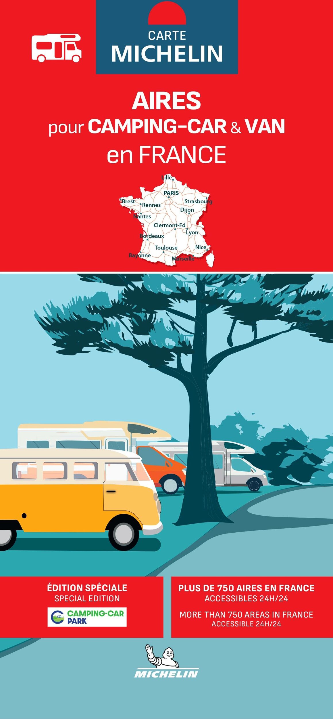 Carte Aires et Campings CAMPING-CAR PARK 26/27 x Michelin
