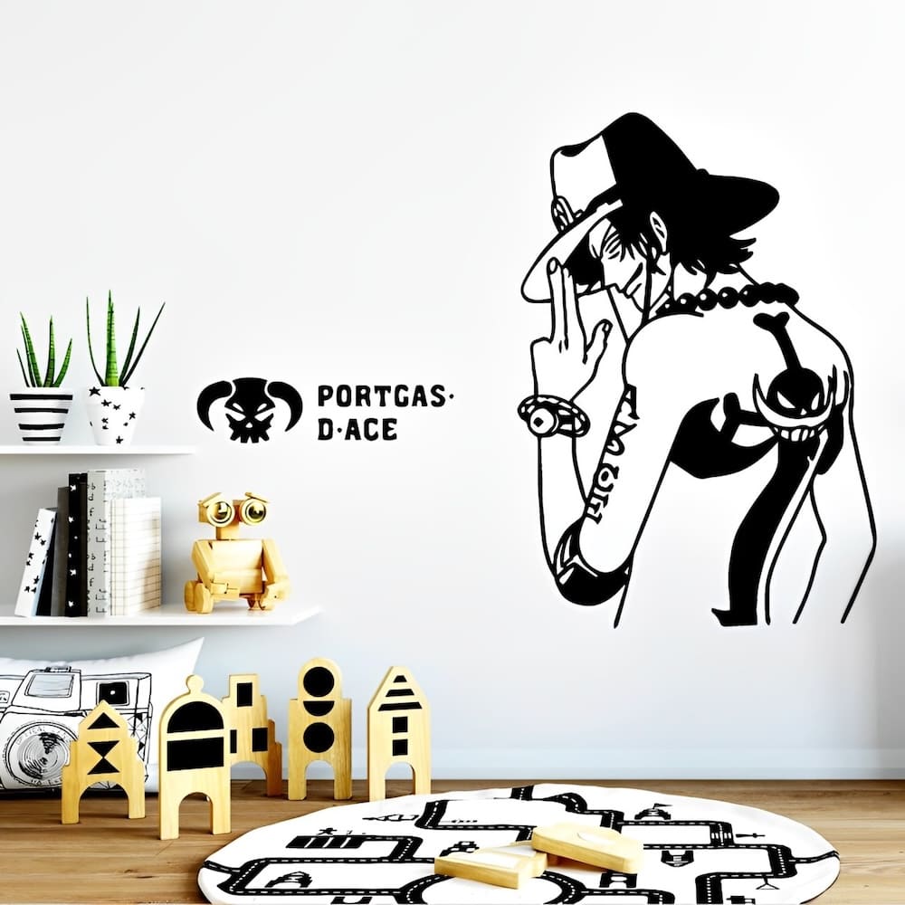 Sticker Mural One Piece Ace Back 2 | Laboutique-Onepiece
