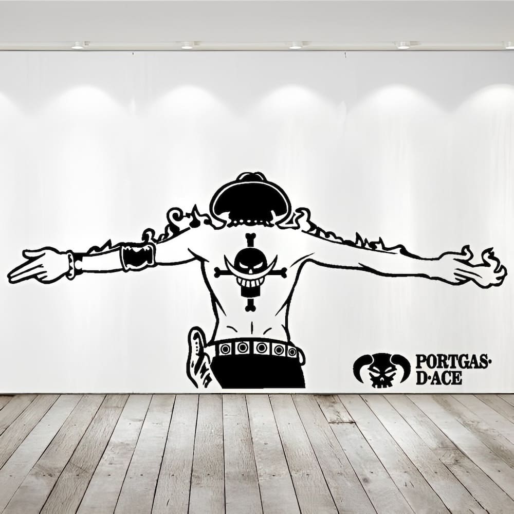 Sticker Mural One Piece Ace Back | Laboutique-Onepiece