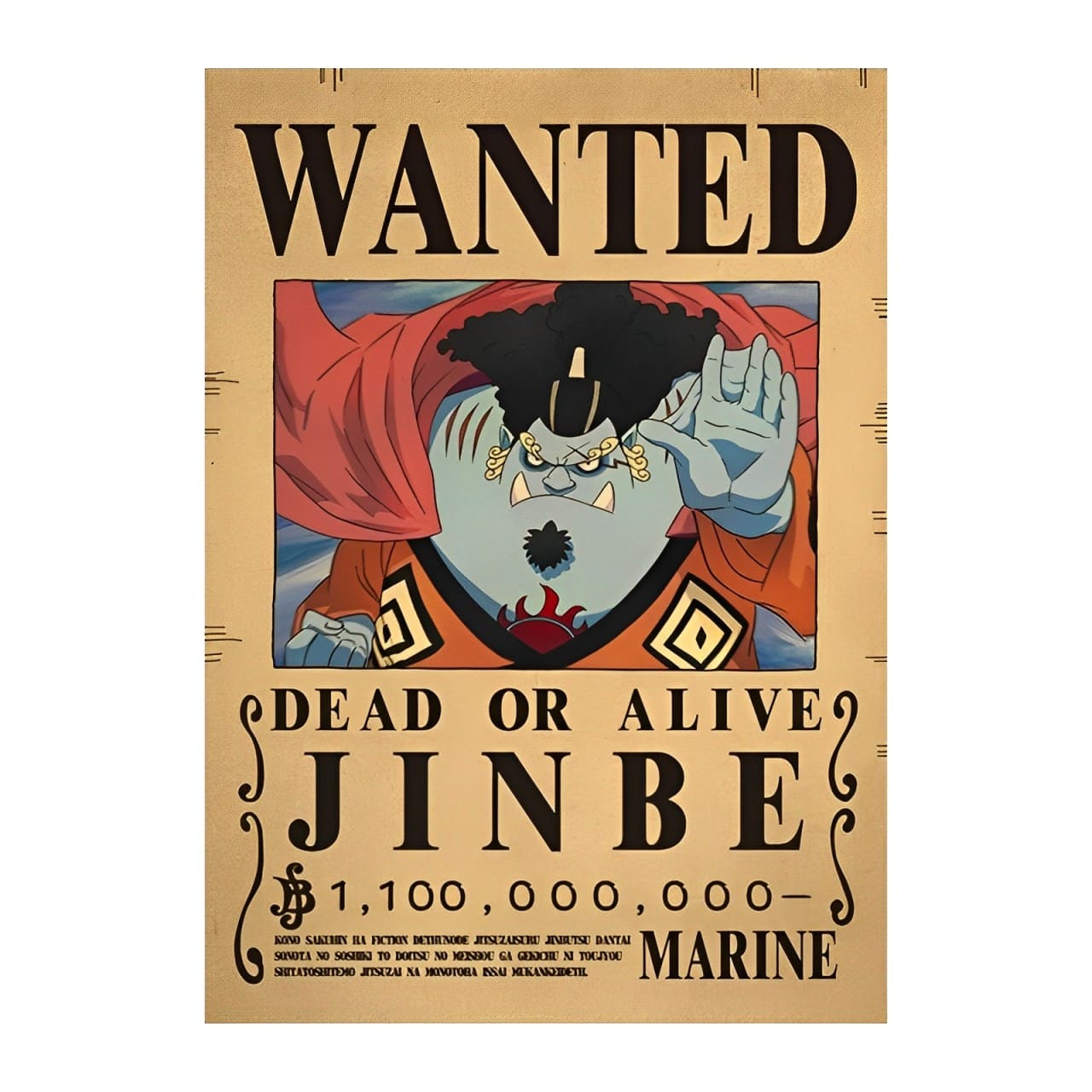 Affiche Wanted One Piece Jinbe Wano