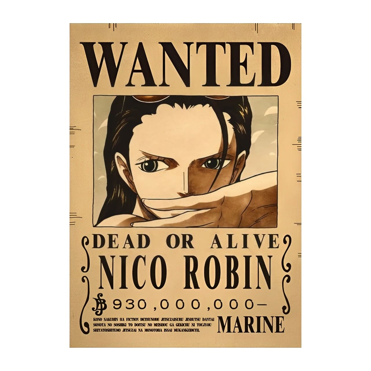 Affiche Wanted One Piece Robin Wano