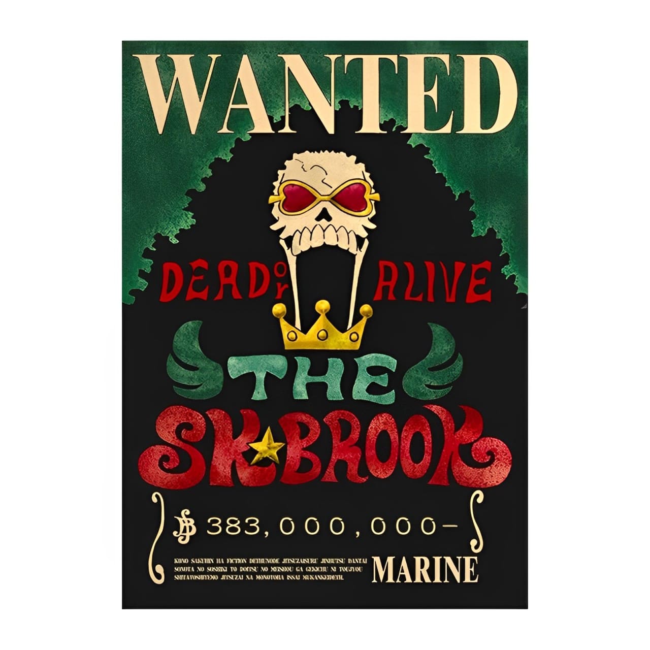 Affiche Wanted One Piece Brook Wano