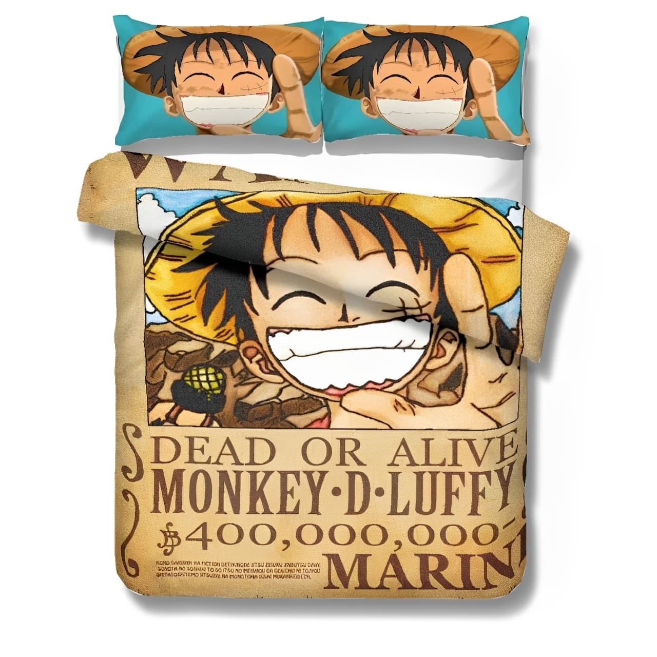 Parure de Lit One Piece Wanted Luffy