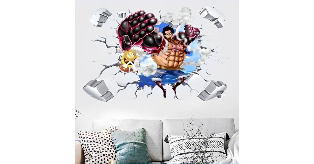 Sticker Mural One Piece Luffy Gear Wall