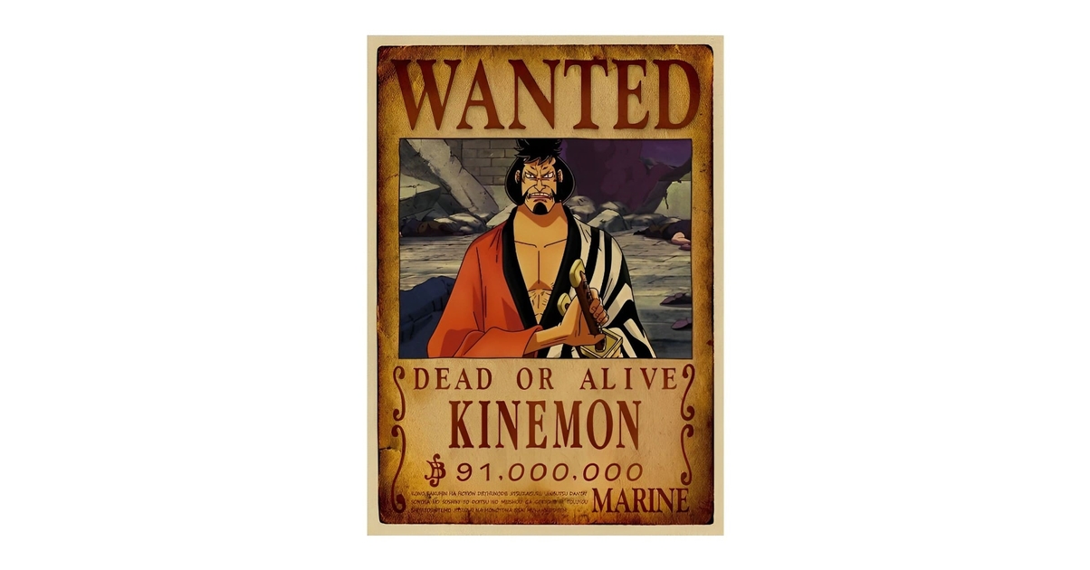 Affiche Wanted One Piece Kinemon | Laboutique-Onepiece
