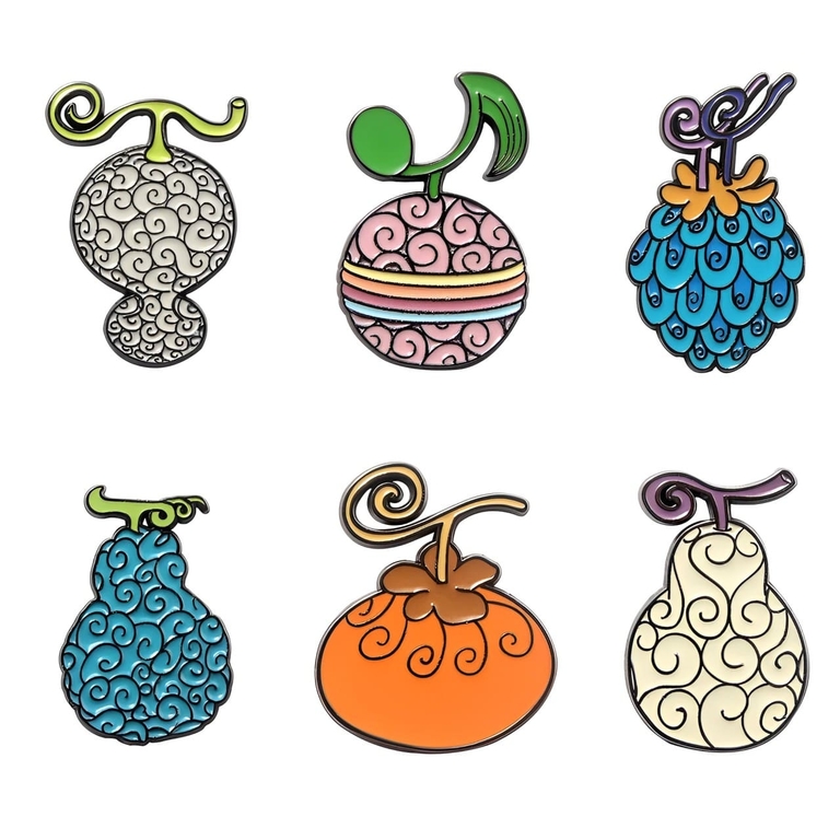 Broche One Piece Devil Fruits Black
