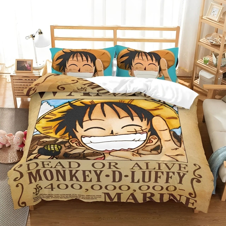 Parure de Lit One Piece Wanted Luffy