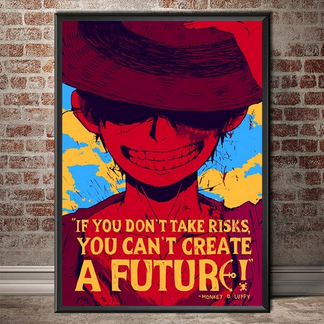 Tableau One Piece Quote Luffy | Laboutique-Onepiece Tableau One Piece Quote Luffy | Laboutique-Onepiece