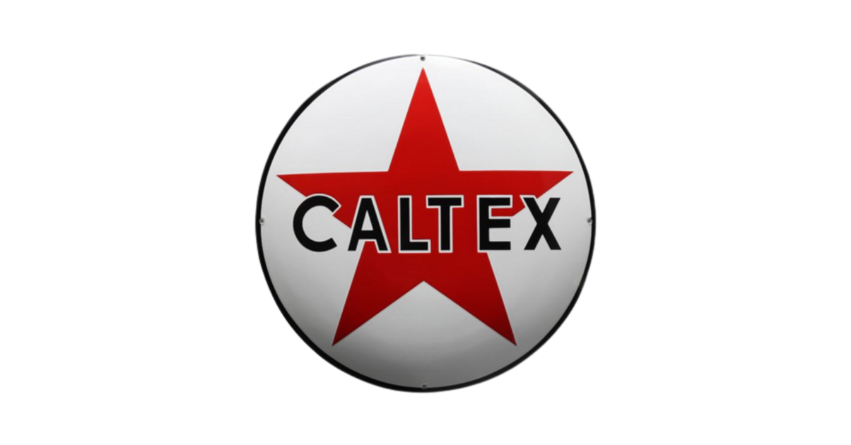 Plaque émaillée Caltex 50cm - Garage/Atelier/Les plaques publicitaires ...