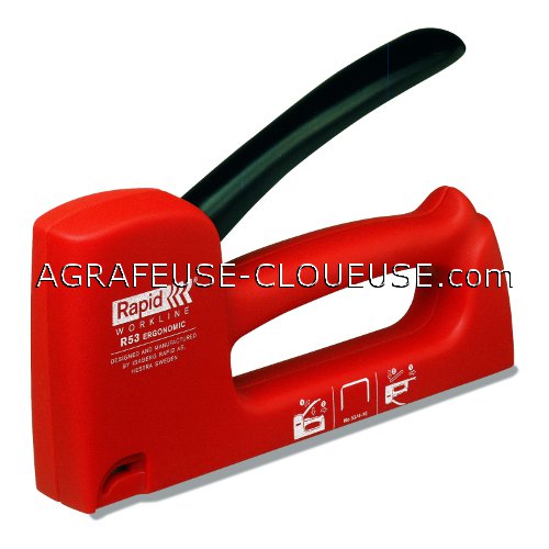 Agrafeuse murale R53 : cloueur manuel Rapid 53 pour agrafes à fil fin ...