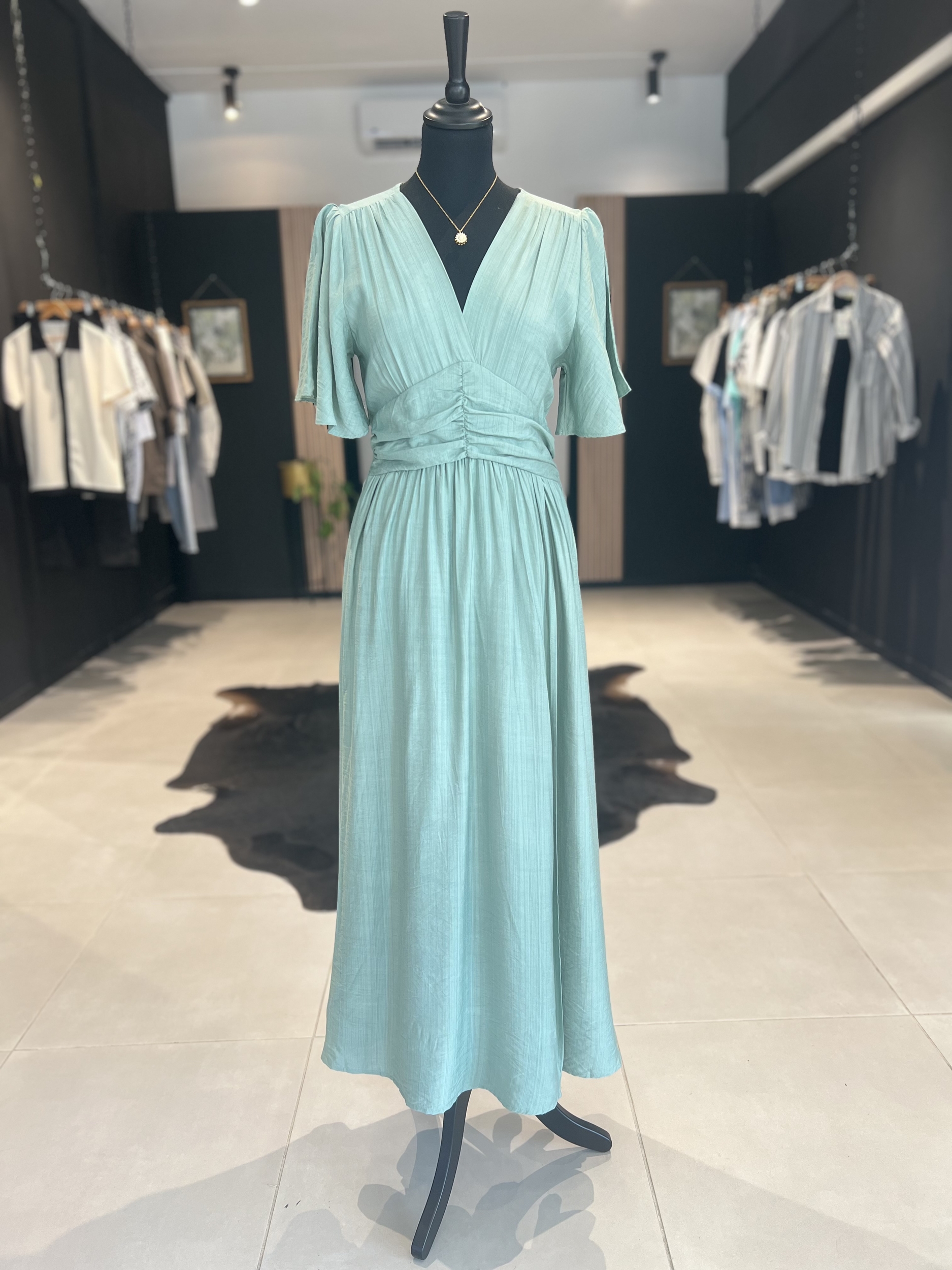 Robe ALBA Vert d'eau - Du S au 4XL - Prêt à Porter FEMME/Robes - PERLE DES ILES
