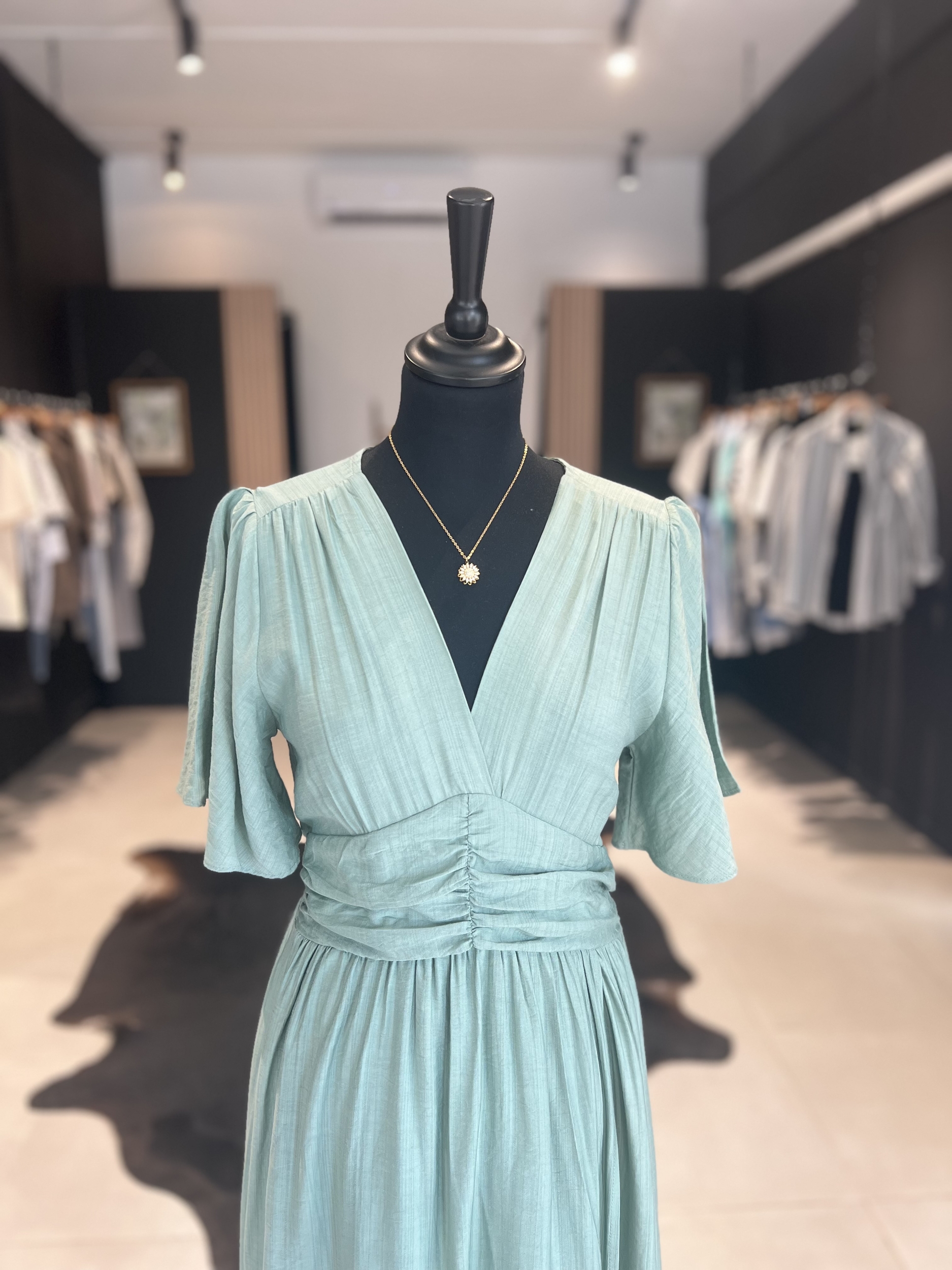 Robe ALBA Vert d'eau - Du S au 4XL - Prêt à Porter FEMME/Robes - PERLE DES ILES