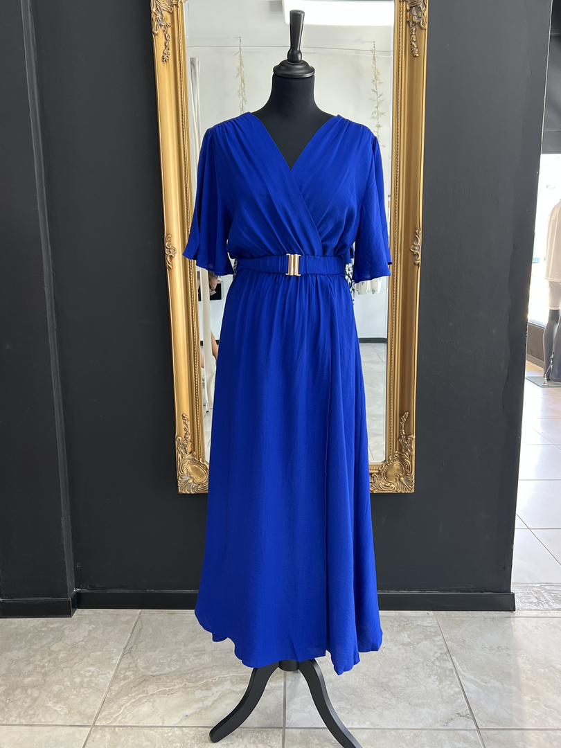 Robe LINA bleue - du L au 4XL - Prêt à Porter FEMME/Robes - PERLE DES ILES