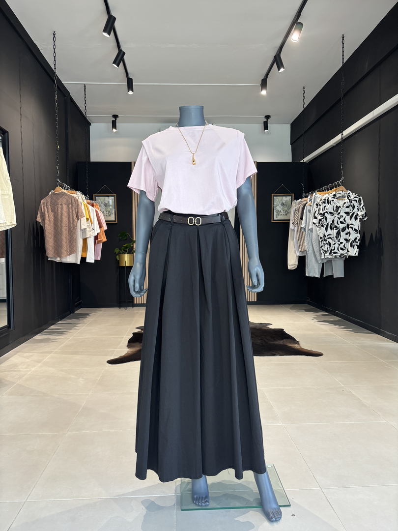 Jupe culotte plissée CHLOE Noir - Taille Unique du 36 au 44 - Prêt à ...