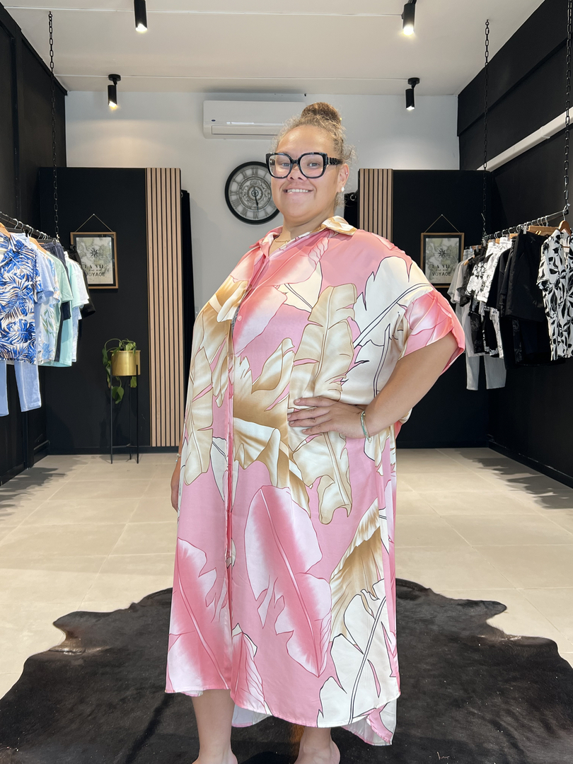 Robe PALMA Rose - Taille unique 36-50 - Prêt à Porter FEMME/Robes - PERLE DES ILES