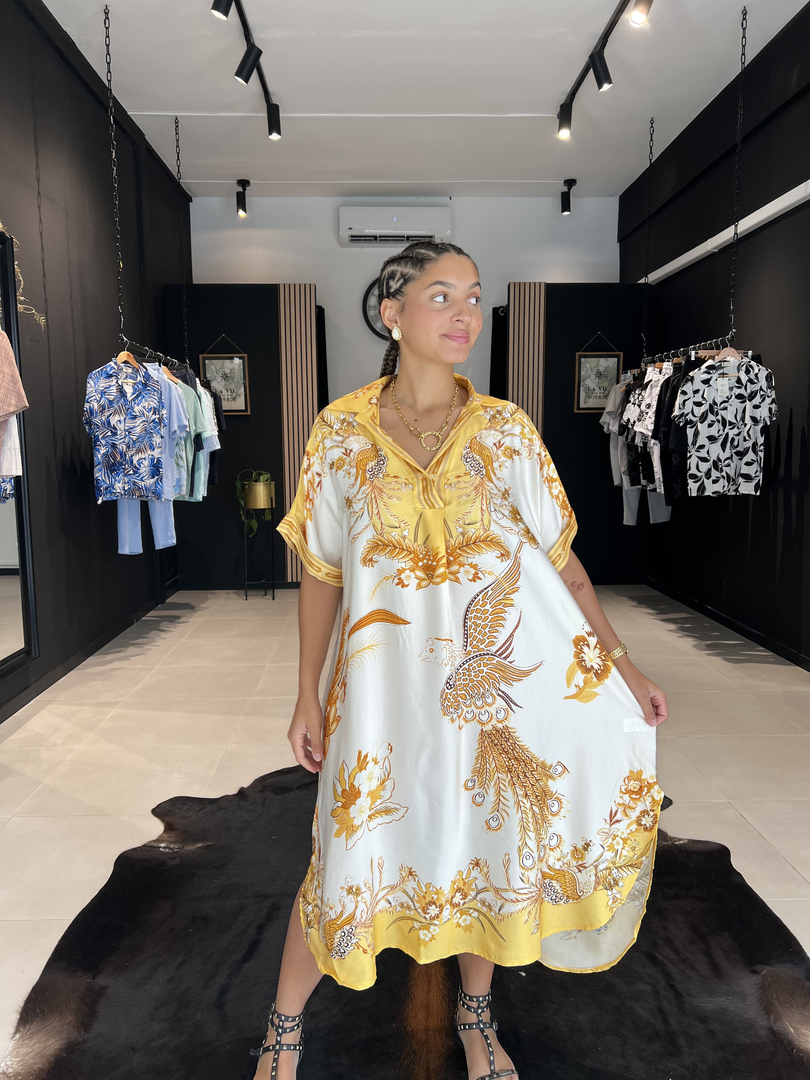 Robe AVA Jaune - Taille Unique du 36-50 - Prêt à Porter FEMME/Robes ...