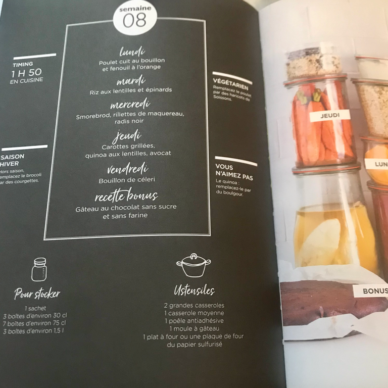 Mes premiers pas en batch cooking light / Livre de cuisine