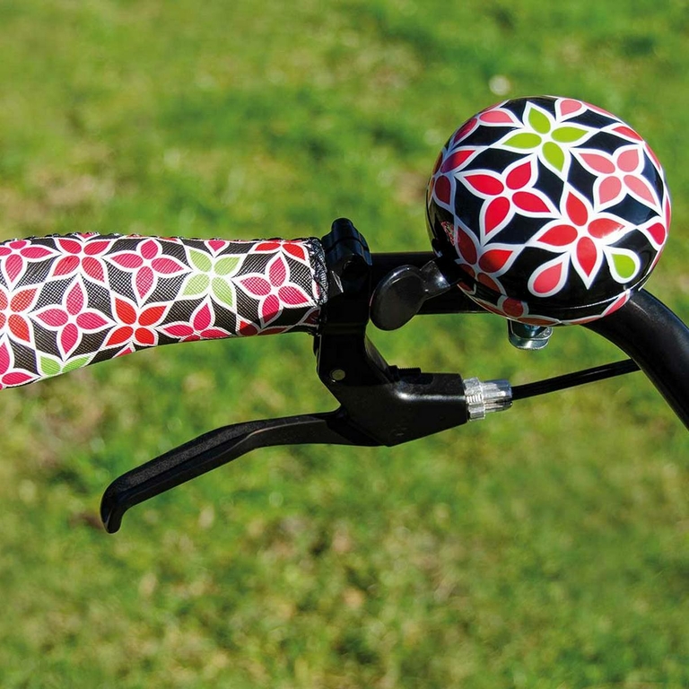 Sonnette de vélo Claudette / Fleurs multicolores / Customisation
