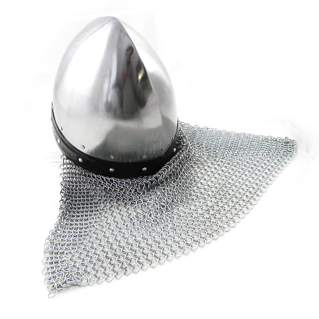 Casque Médiéval 'Moyen Age' + haubert - [I5682]