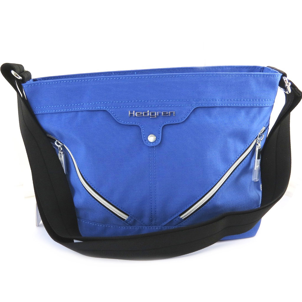 Sac bandoulière 'Hedgren' bleu saphir (3 compartiments) 33x23x10 - [M4841]