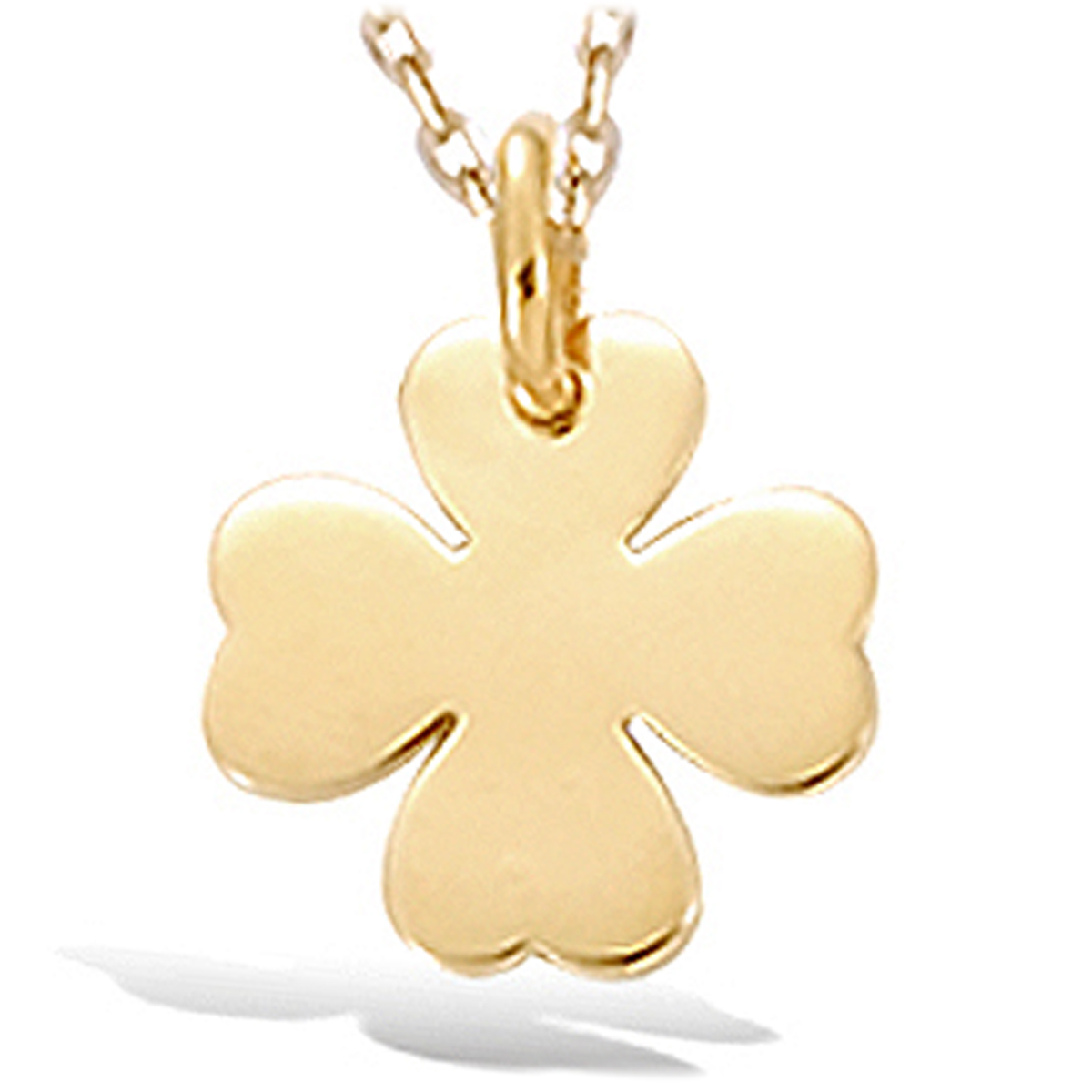 Pendentif Plaqué Or 'Trèfle' doré - 15 mm - [E9219]
