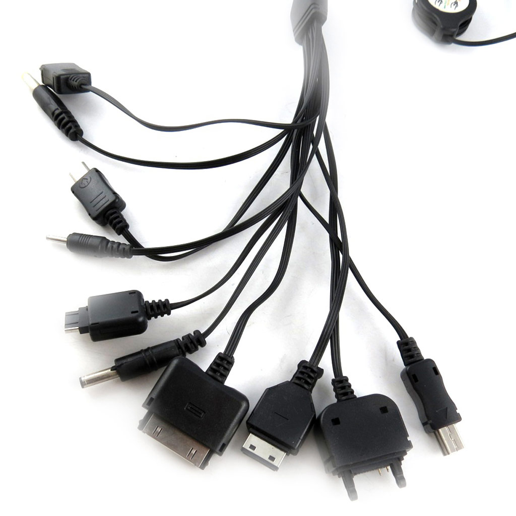Cables USB 'Pieuvre 10 en 1' noir - [K9293]