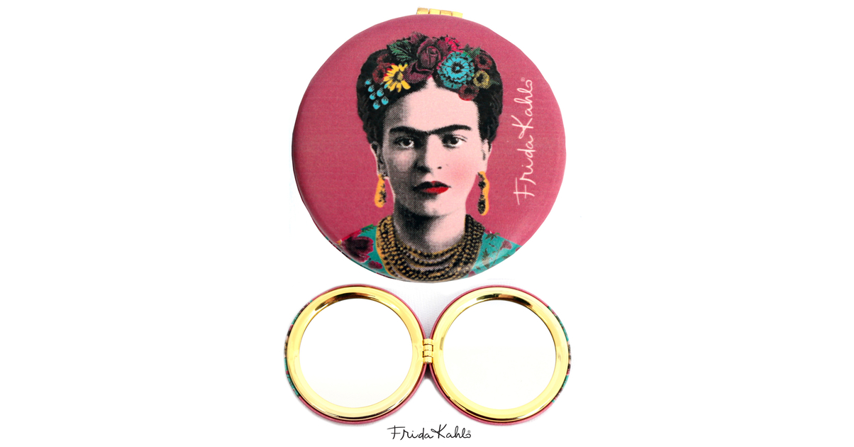 Miroir Créateur 'Frida Kahlo' rose - 7x2 cm - [Q9965]