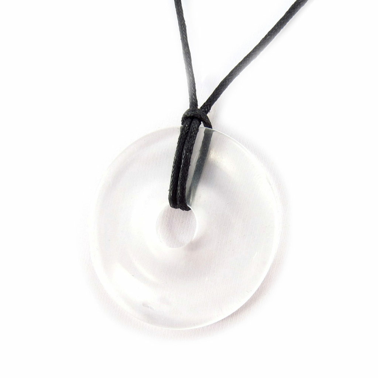 Collier 'Minéralia' quartz transparent - 5 cm - [K3056]