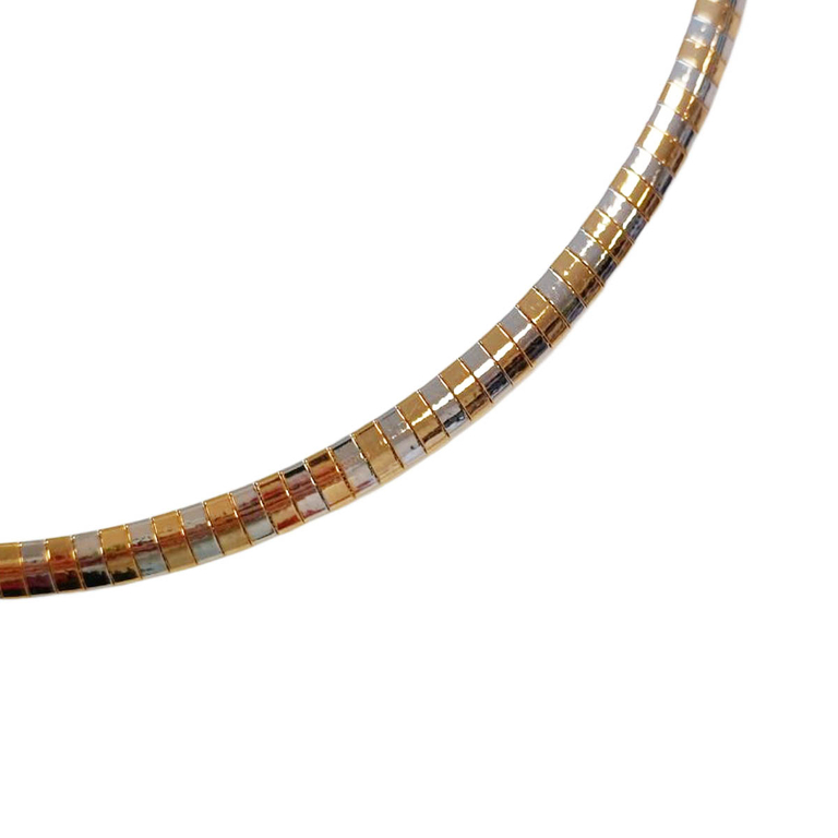 Collier acier 'Omega' doré argenté - 6 mm - [R9200]
