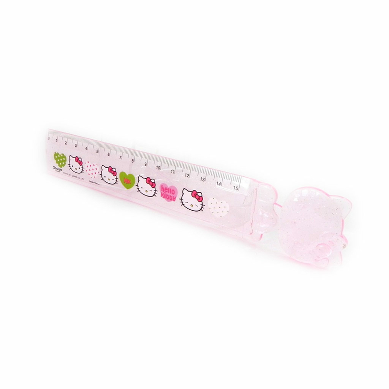Règle 15 cm 'Hello Kitty' rose vert - [I7677]