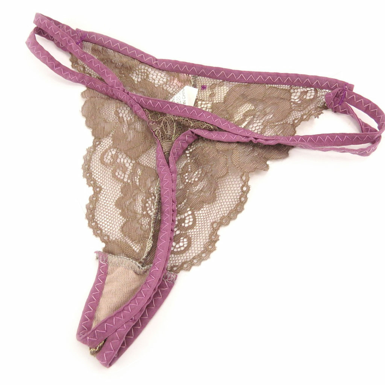 3 strings 'Scarlett' violet noir beige (dentelle) - [L0001]