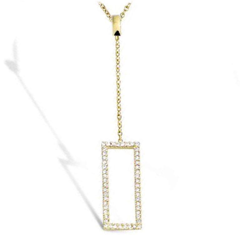 Collier Plaqué-Or 'Sissi' blanc doré - 60x9 mm - [L7088]