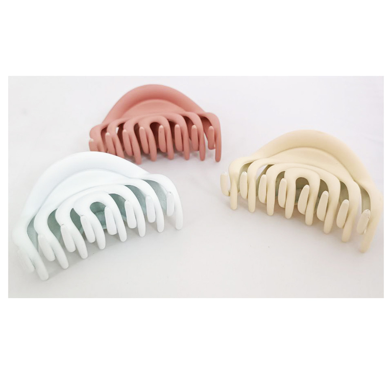 Pince cheveux 'Coloriage' beige - 95x50 mm - [R7270]