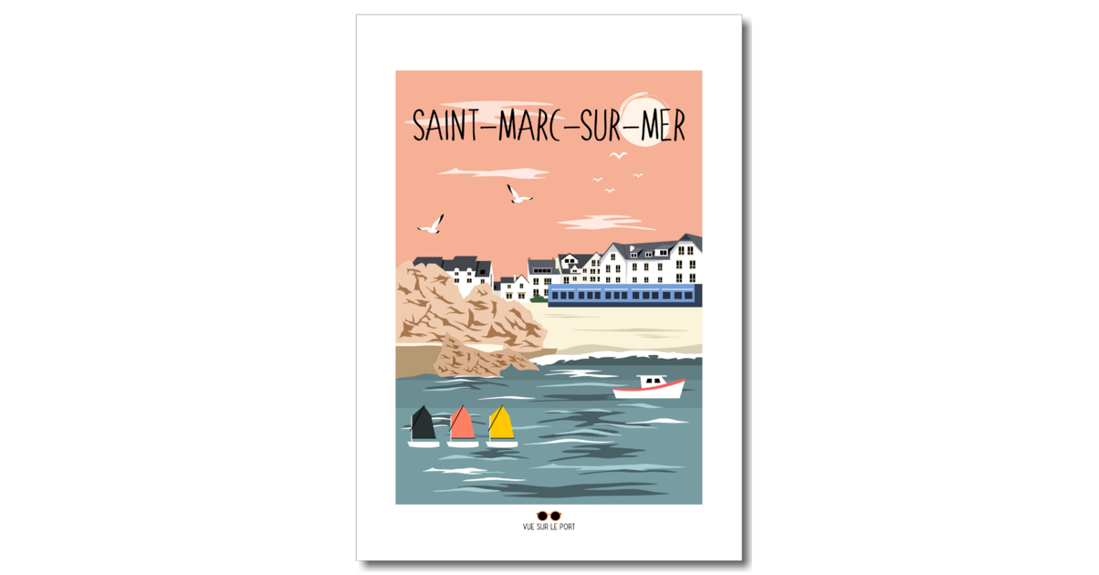 Affiche "Saint-Marc-sur-Mer" - Affiches/Affiches Vendée / Loire ...