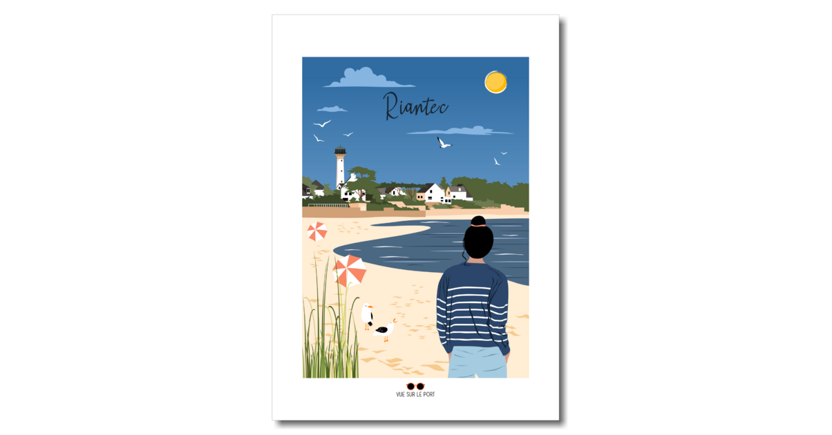 Affiche "Riantec" - Affiches/Affiches Morbihan - vuesurleport