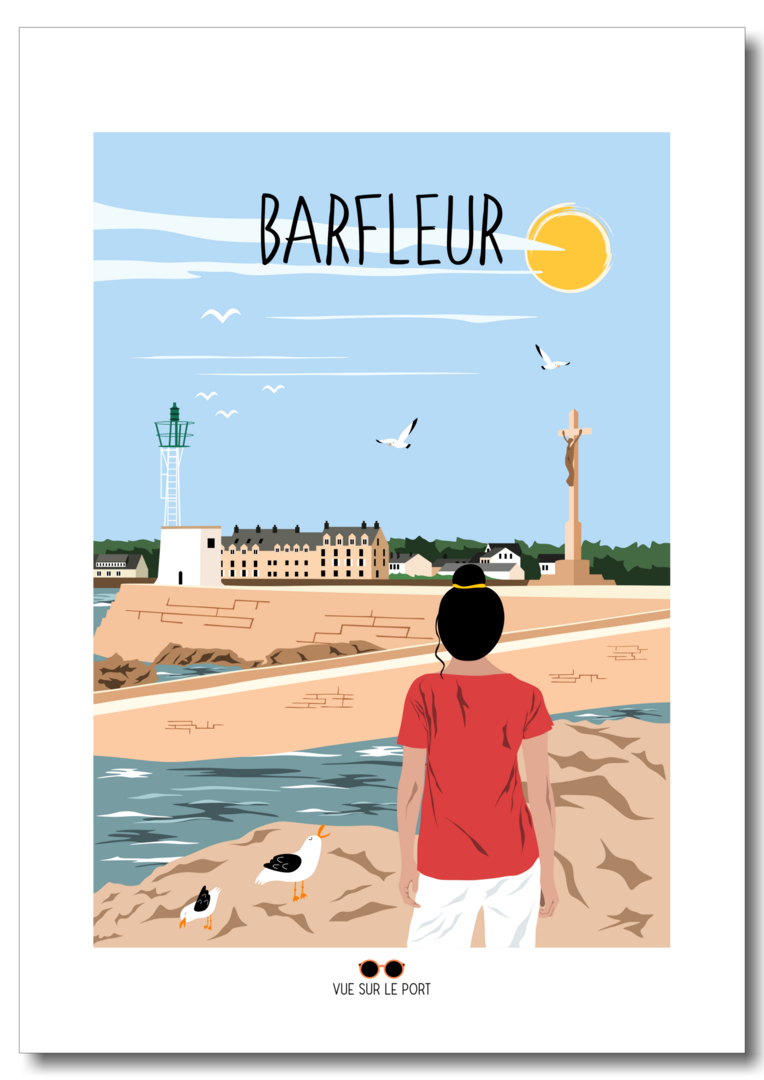 Affiche "Barfleur" - Affiches/Affiches Normandie / Hauts-de-France ...