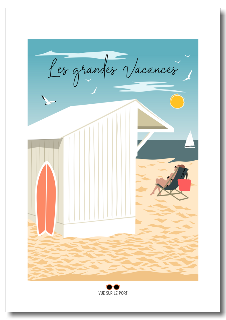 Affiche "les grandes vacances" - Affiches/Affiches Bord de mer ...